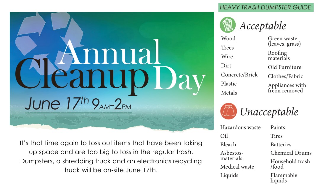Annual Cleanup Day – June 17th – Harris County MUD 217